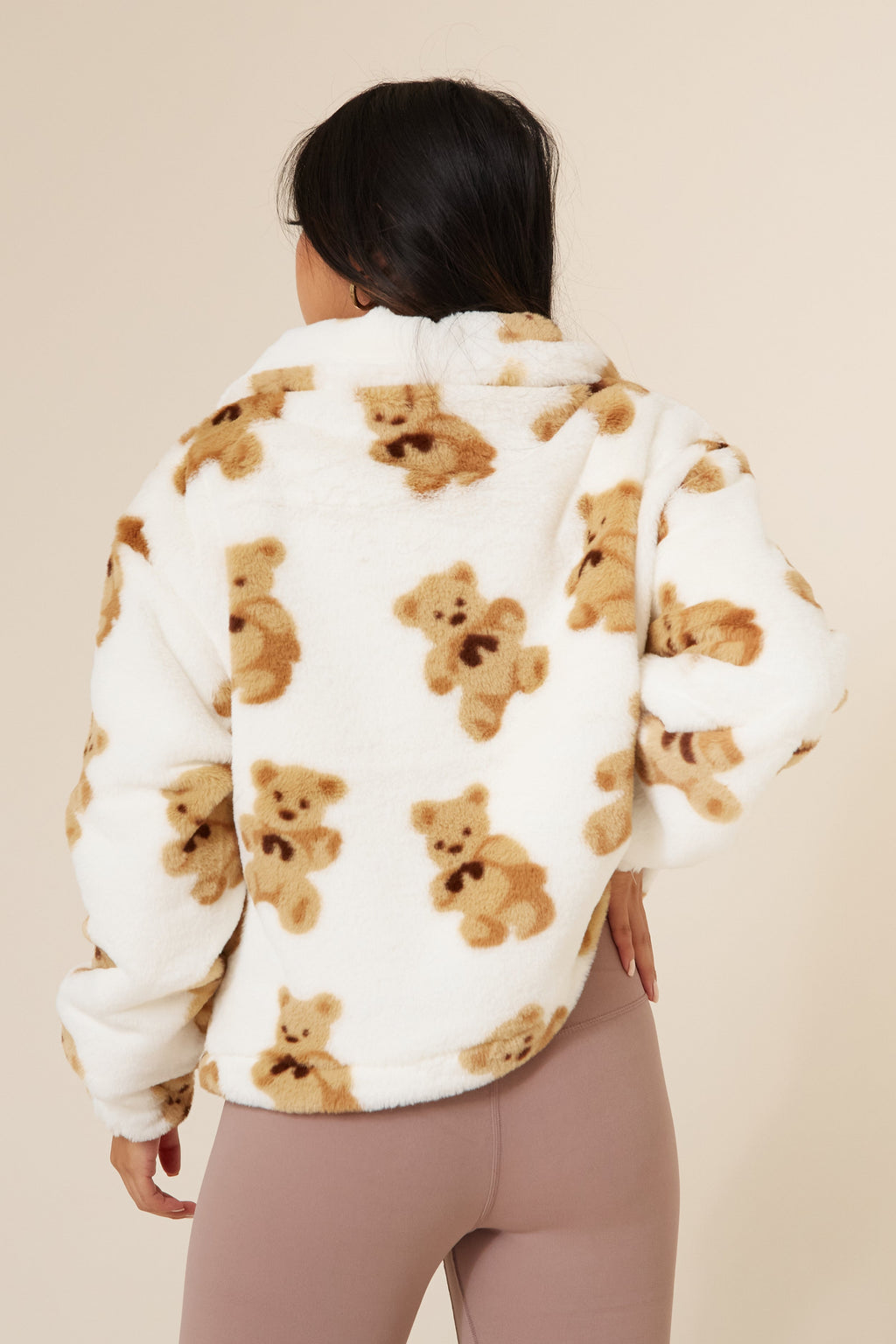Teddy Bear Print Plush Jacket – Wild Rina